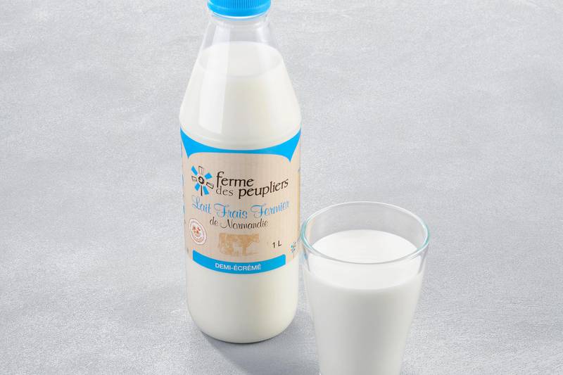 Le Lait frais fermier demi-écrémé "La Ferme des Peupliers" - Mon