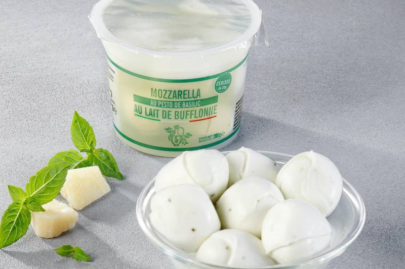 Les Cerises de mozzarella de bufflonne au pesto - Mon Marché