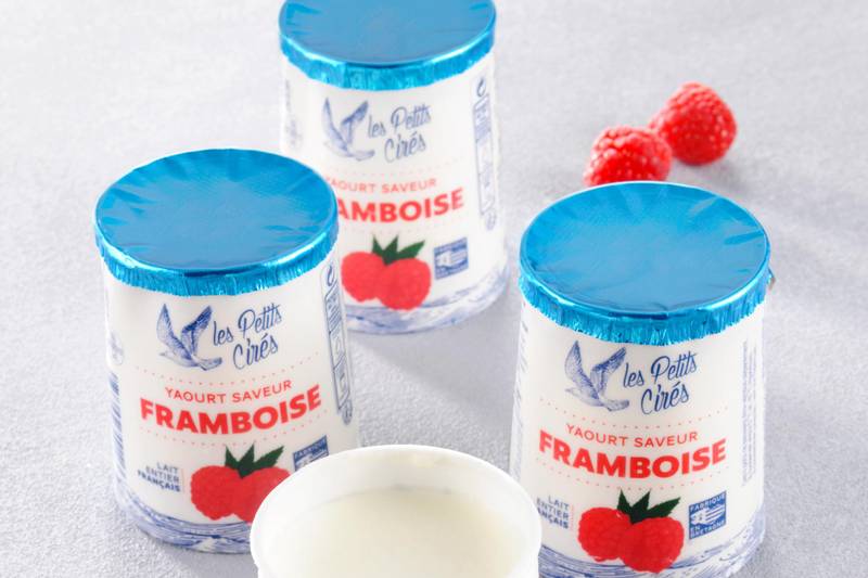 Les Yaourts saveur framboise "Les Petits Cirés" - mon-marché.fr