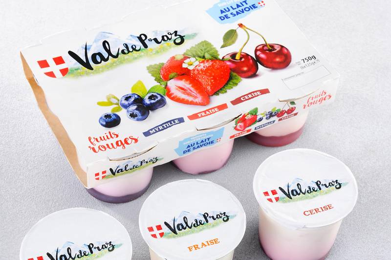 Les Yaourts aux fruits rouges 6x125g "Val de Praz" - Mon Marché