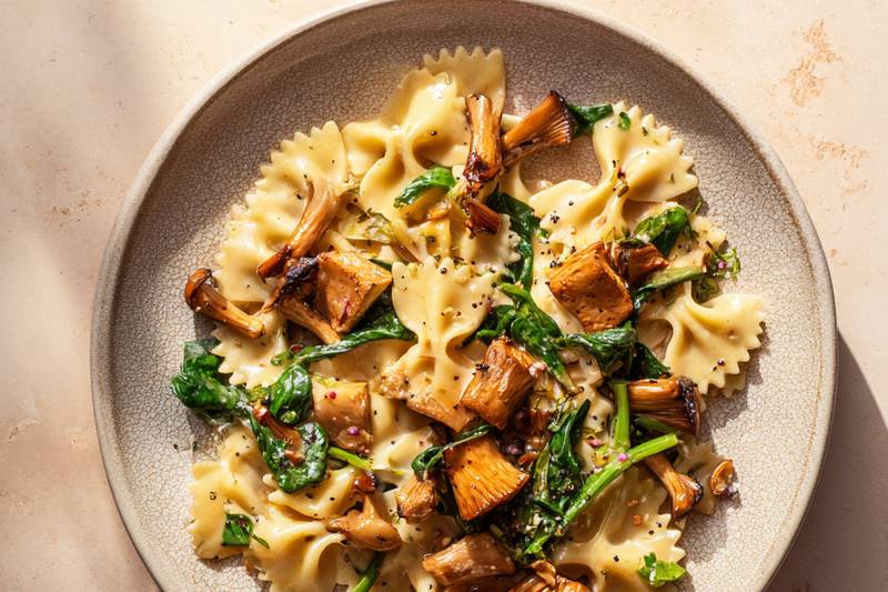 Recette Magimix du one pot pasta girolles et tofu fumé - Mon Marché